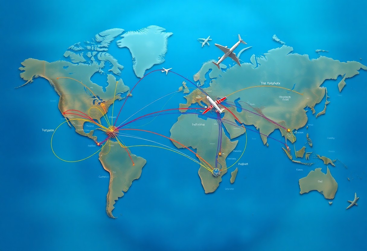 Airline Route Maps - Visuals and data on global routes operated by airlines