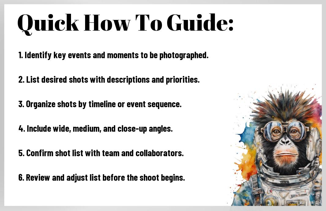 Creating A Shot List - How To Ensure You Capture Every Important Moment ...