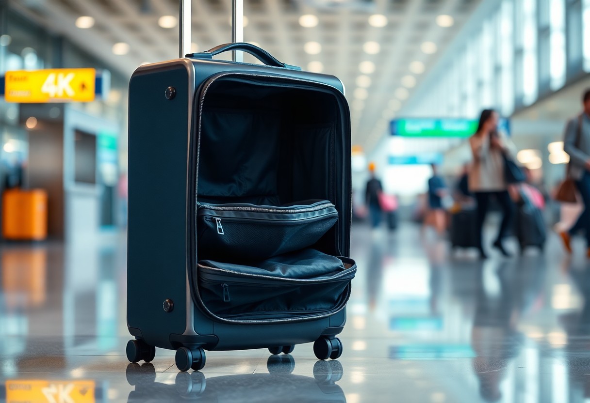 Hard-Shell Luggage with Expandable Features