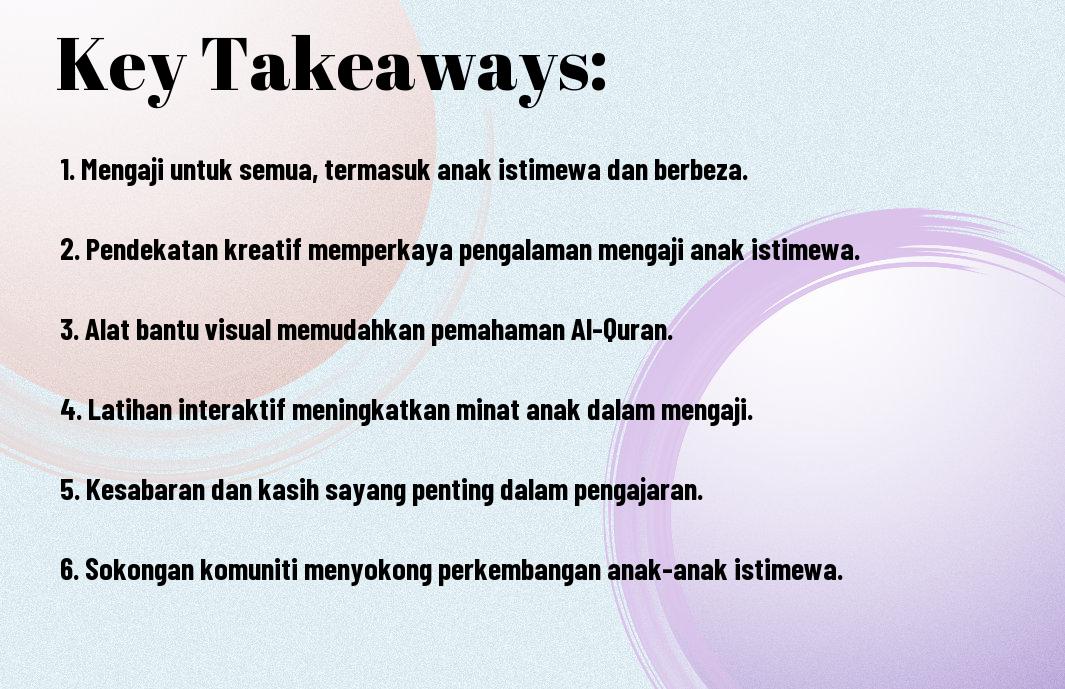 “Mengaji Bukan Hanya untuk Anak Normal – Inilah Cara Kami Bantu Anak ...