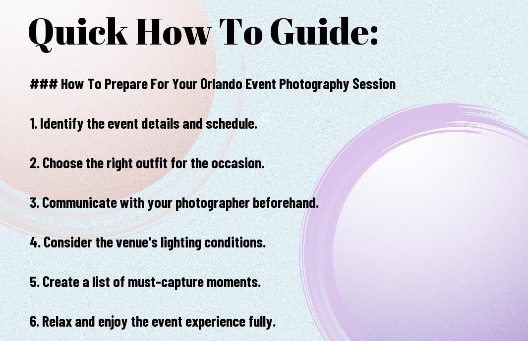 How To Prepare For Your Orlando Event Photography Session – A ...