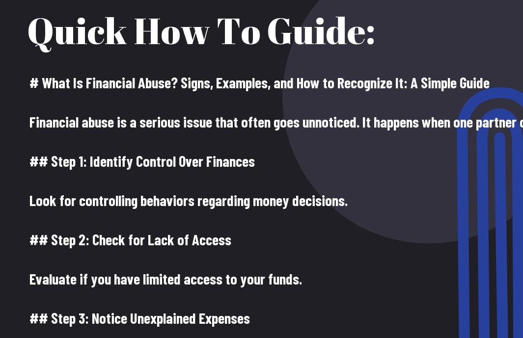 What Is Financial Abuse? Signs, Examples, and How to Recognize It ...