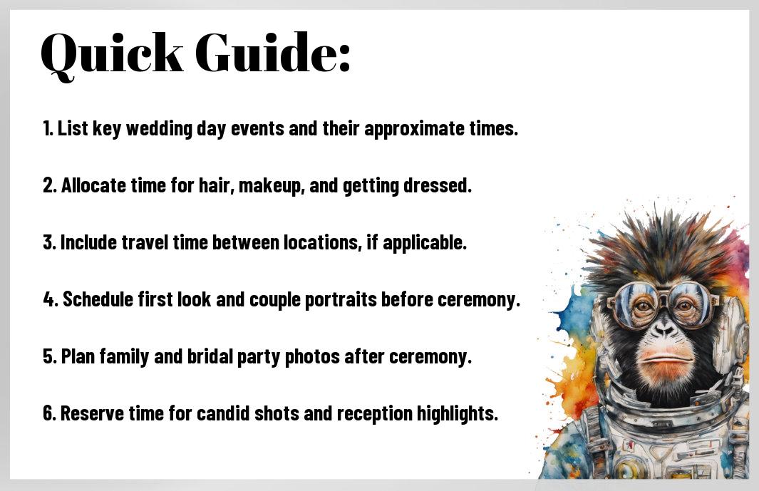 Creating A Wedding Photography Timeline – A Step-by-Step Guide For ...